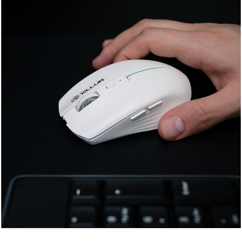 Mouse wireless Tellur, Silent Click, Alb - eMAG.ro