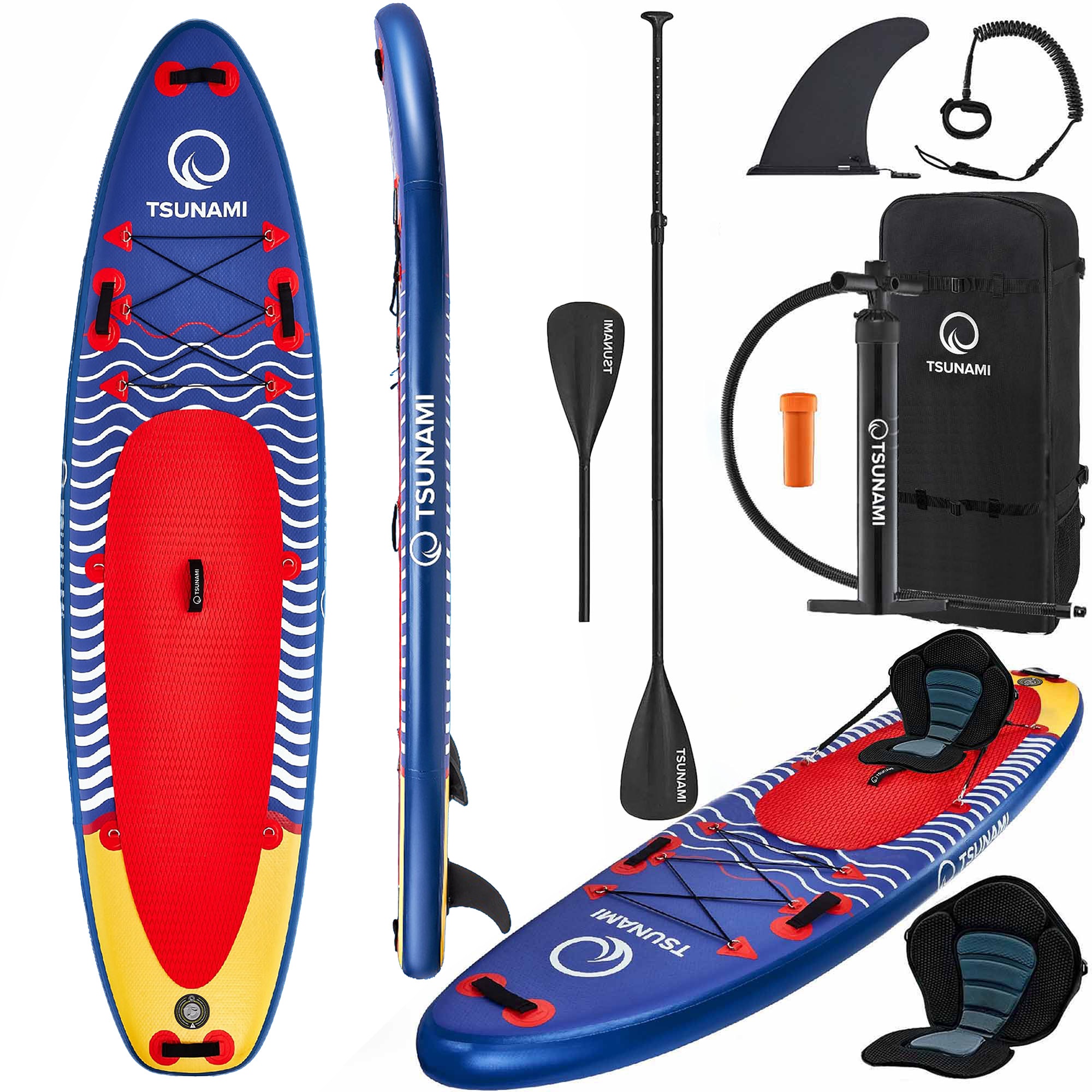 Set placa gonflabila Stand Up PaddleBoard TSUNAMI T04, SUP, vasla ...