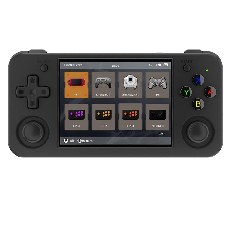 Consola de joc ANBERNIC RG35XX H, portabila, cu 5000 de jocuri clasice, WiFi, cu iesire HDMI ...