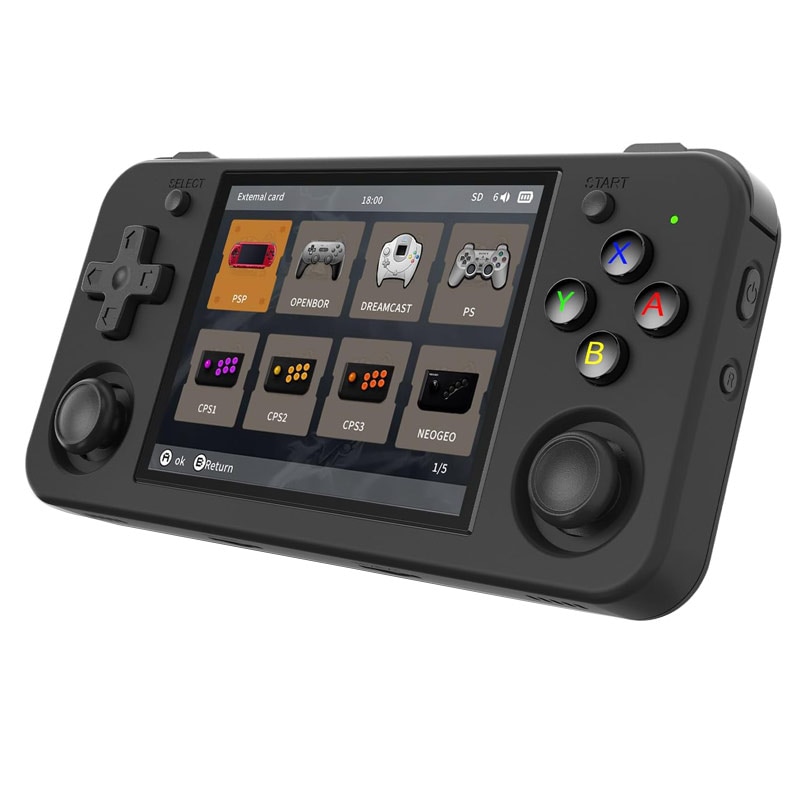 Consola de joc ANBERNIC RG35XX H, portabila, cu 5000 de jocuri clasice, WiFi, cu iesire HDMI ...