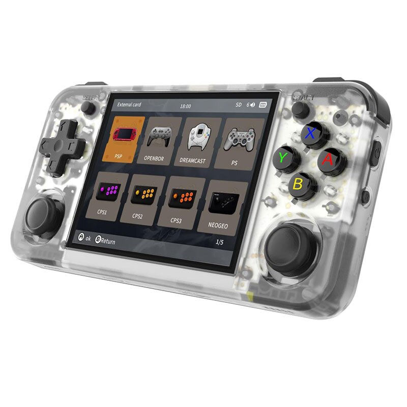 Consola de joc ANBERNIC RG35XX H, portabila, cu 5000 de jocuri clasice, WiFi, cu iesire HDMI ...