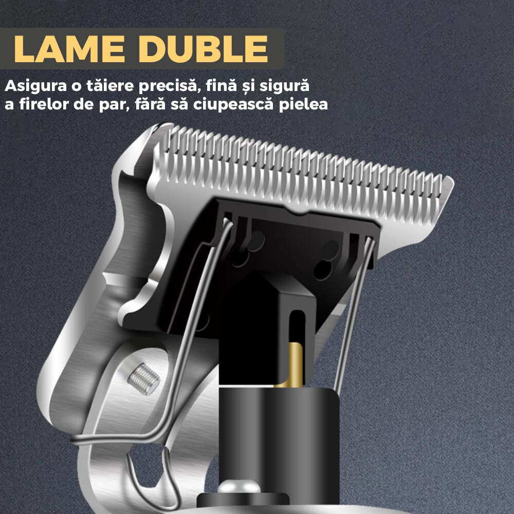 Aparat de tuns barba Teno®, 4 piepteni inclusi, acumulator, lame ...