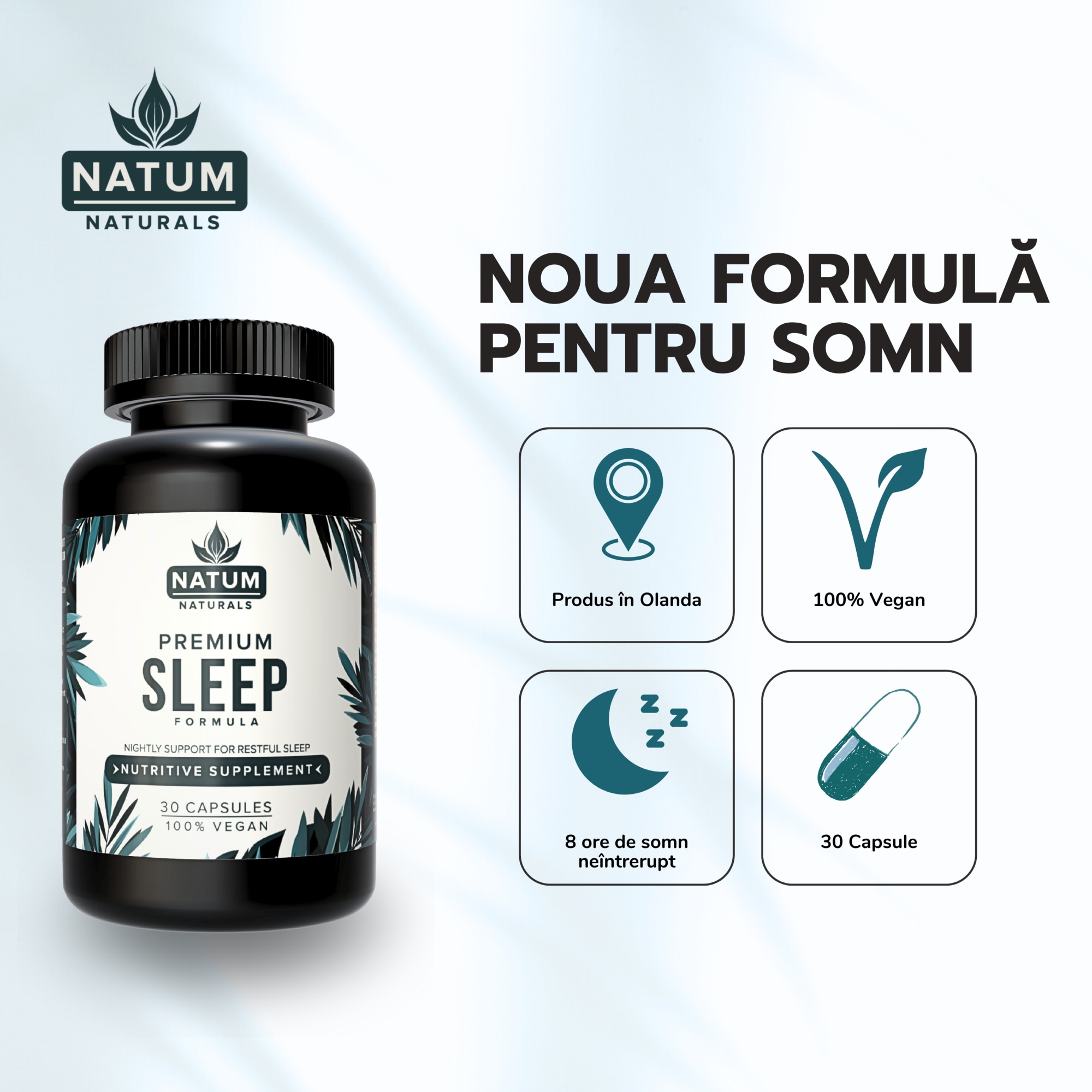 Formula Premium pentru Somn - 30 Capsule, Supliment Alimentar Natural ...