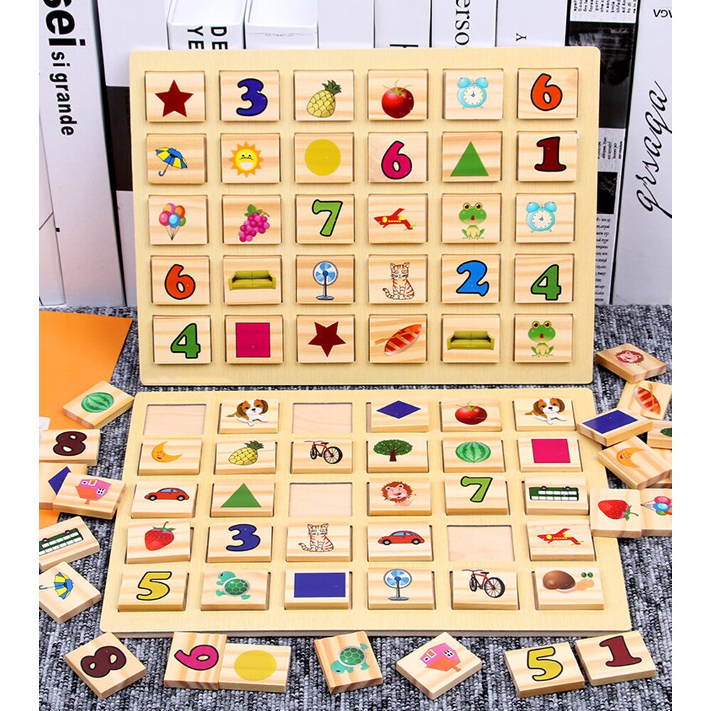 Joc de memorie si inteligenta din lemn tip Mahjong - Right Brain Memory ...