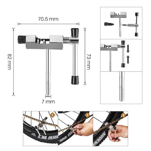 Set 4 scule pentru bicicleta, Otel, Argintiu - eMAG.ro