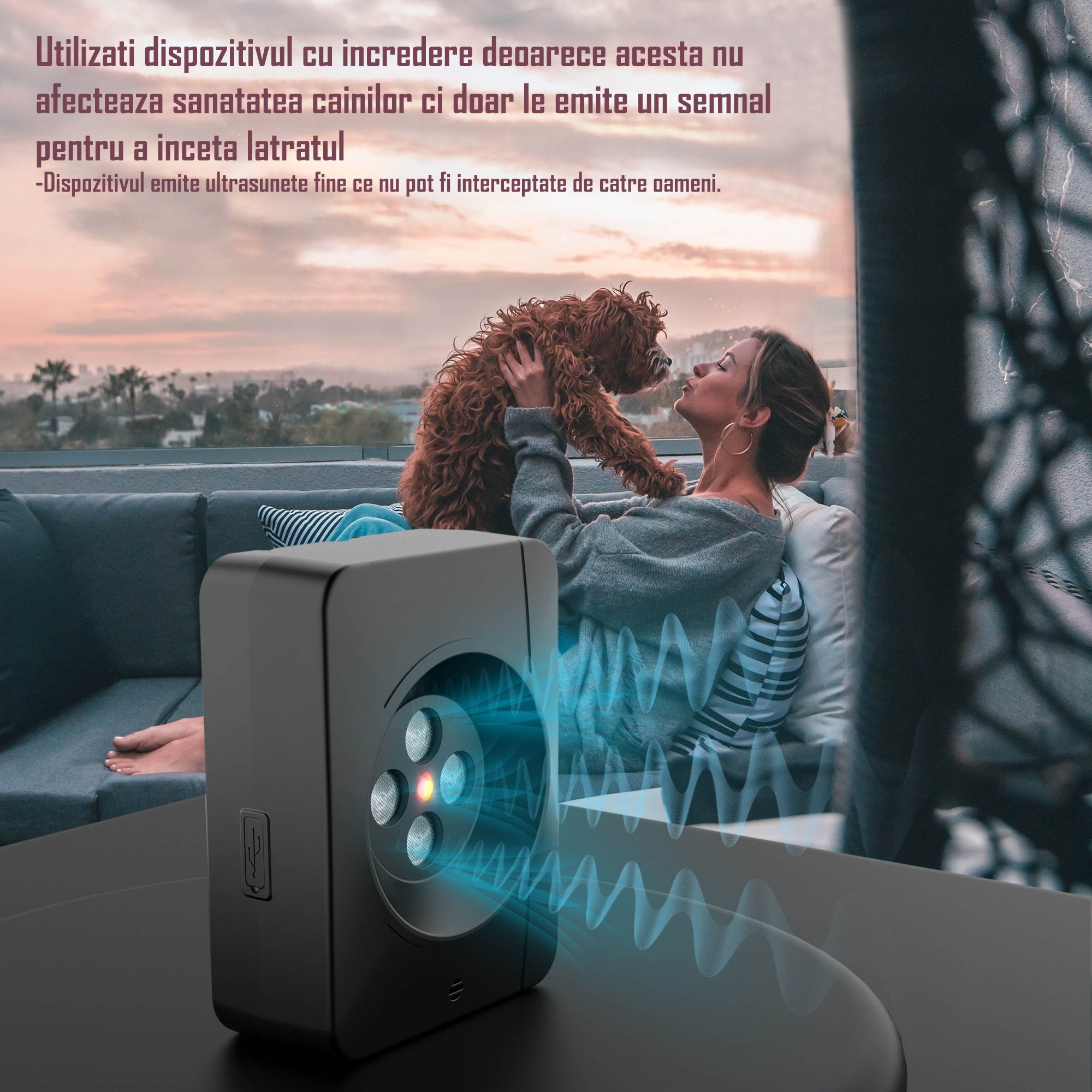 Dispozitiv Anti-Latrat Cu Ultra Sunete Pentru Caini Adolcef, Perfect ...