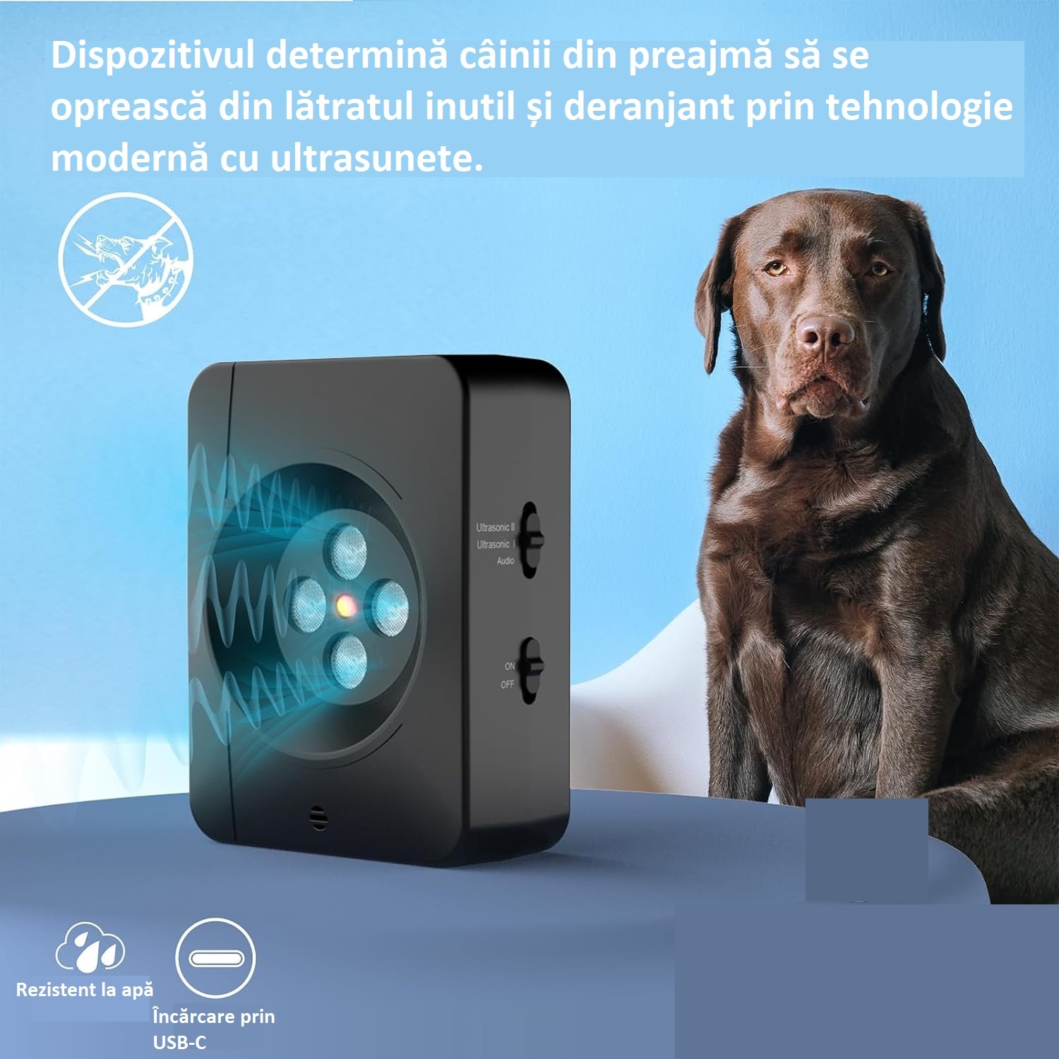 Dispozitiv Anti-Latrat Cu Ultra Sunete Pentru Caini Adolcef, Perfect ...