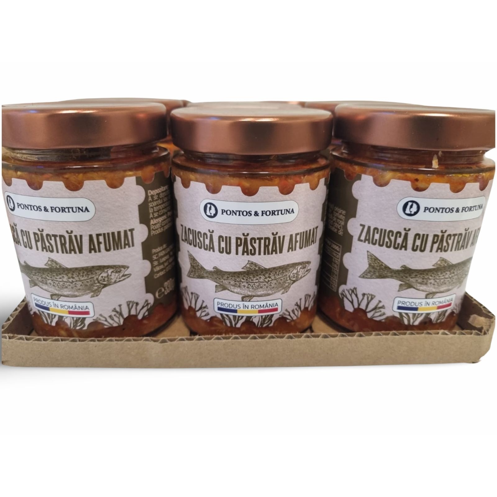 Zacusca cu pastrav afumat, Pontos&Fortuna 330gr - eMAG.ro