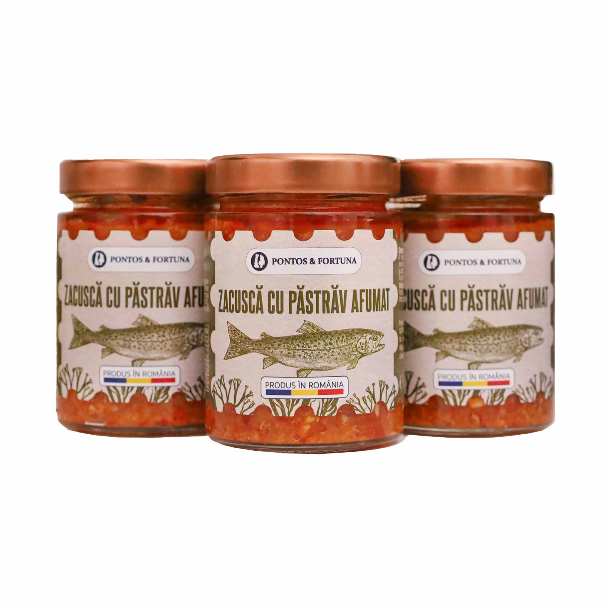 Zacusca cu pastrav afumat, Pontos&Fortuna 330gr - eMAG.ro