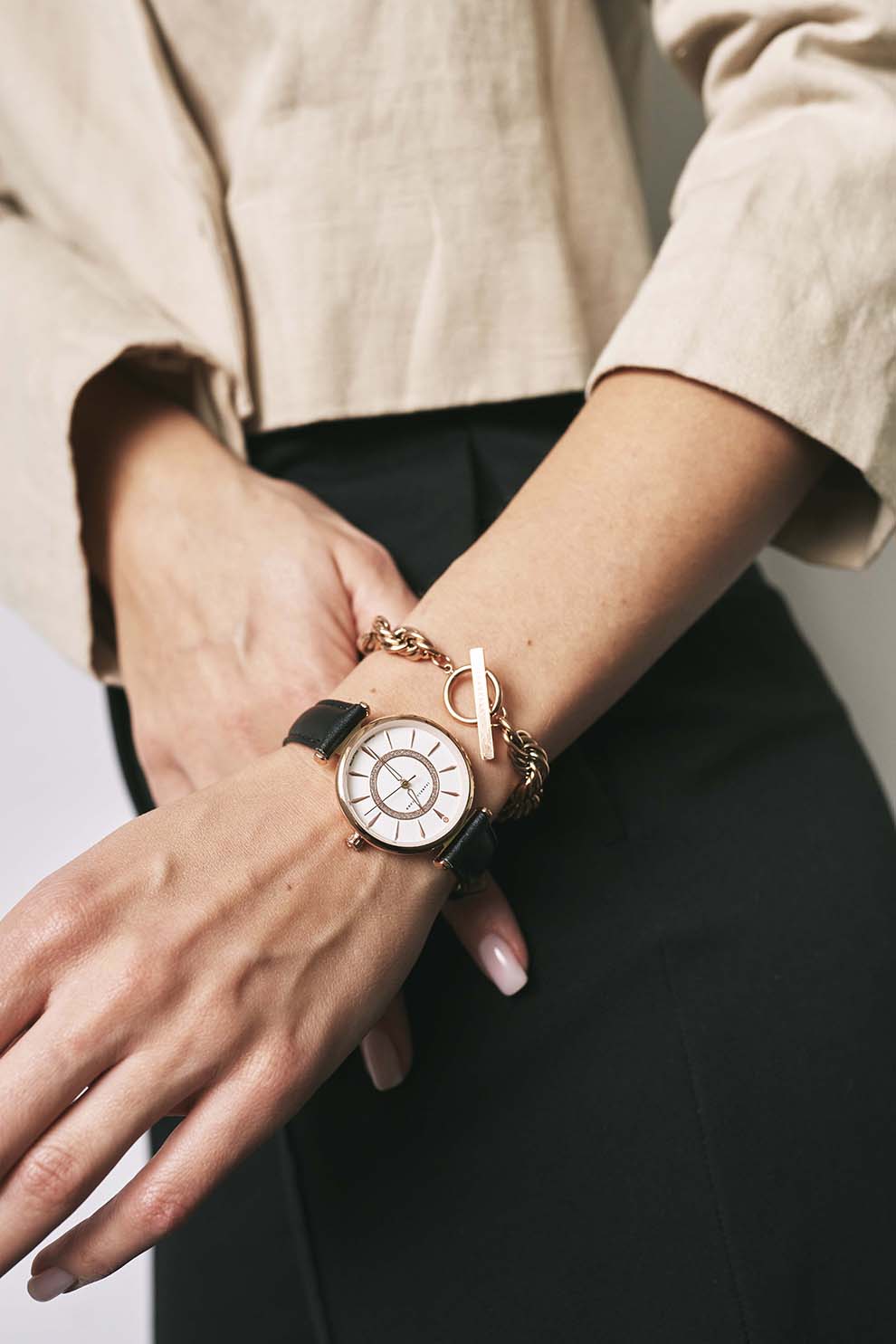 Isabella Ford, Bratara din otel inoxidabil, Auriu rose - eMAG.ro