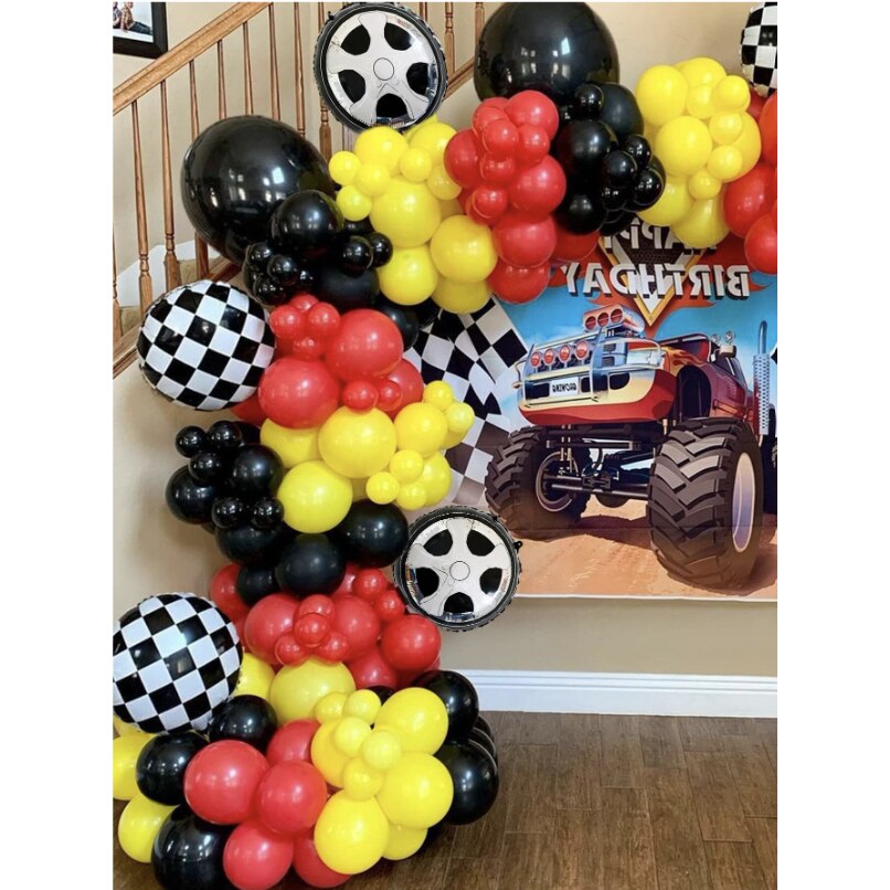 Set 123 Baloane Aranjamente tip Arcada, Tematica Masini de Curse ...