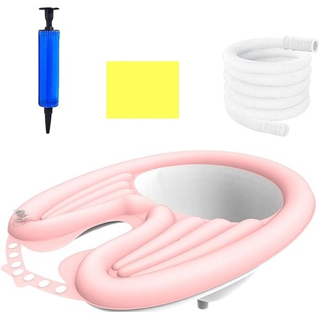 Bazin gonflabil pentru spalarea parului, Plastic, 60 x 81 x 38 cm, Alb ...