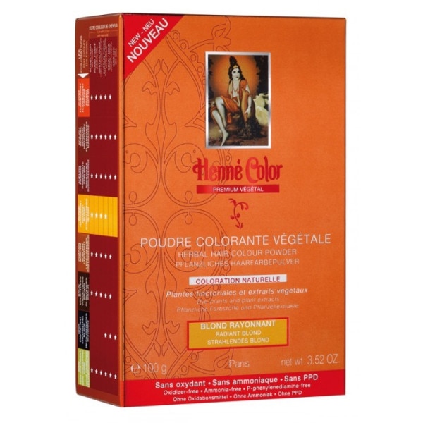 Vopsea de par henna praf blond radiant ( radiant blond ) 100 gr Henne ...