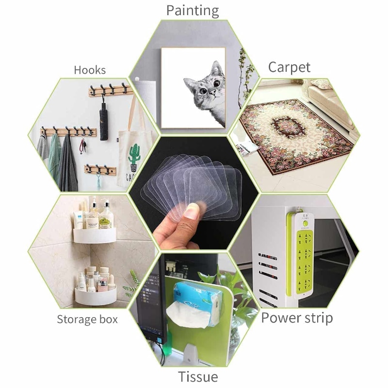 Set 10 Placute CCmax, dublu-adeziv pentru Fixat diverse Obiecte ...