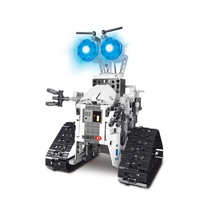 Kit de construit robot Ælements®, telecomanda, lumini, 438 piese, STEM ...