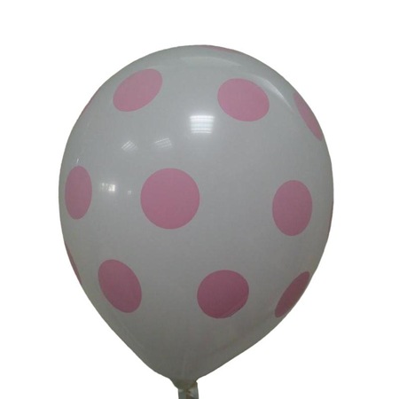 Set 25 baloane, Lion Balloons, Alb/Roz - eMAG.ro