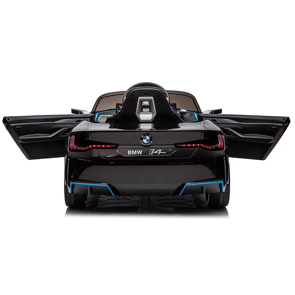 Masinuta electrica BMW I4, roti EVA si scaun piele, negru - eMAG.ro