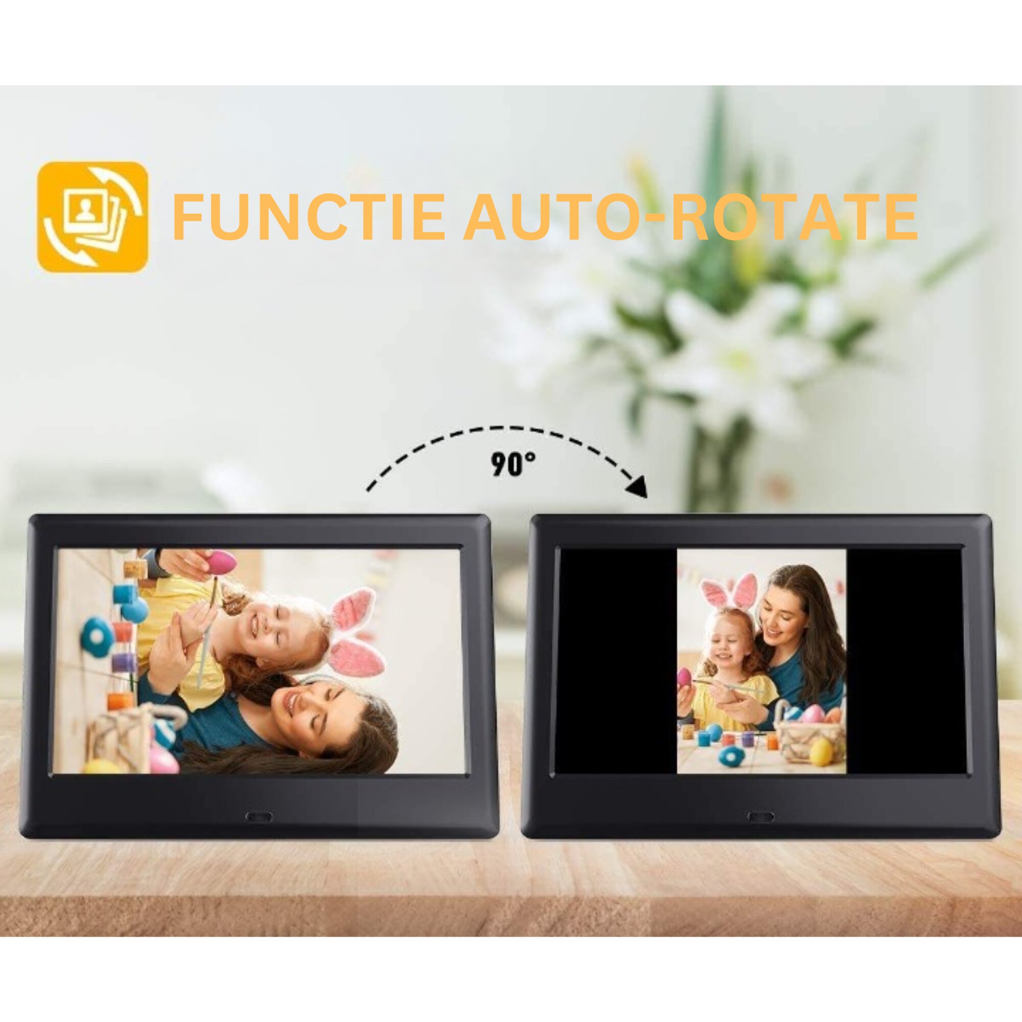 Rama Foto Digitala 10 inch HD cu Interfata Micro SD si USB, Multilingva ...