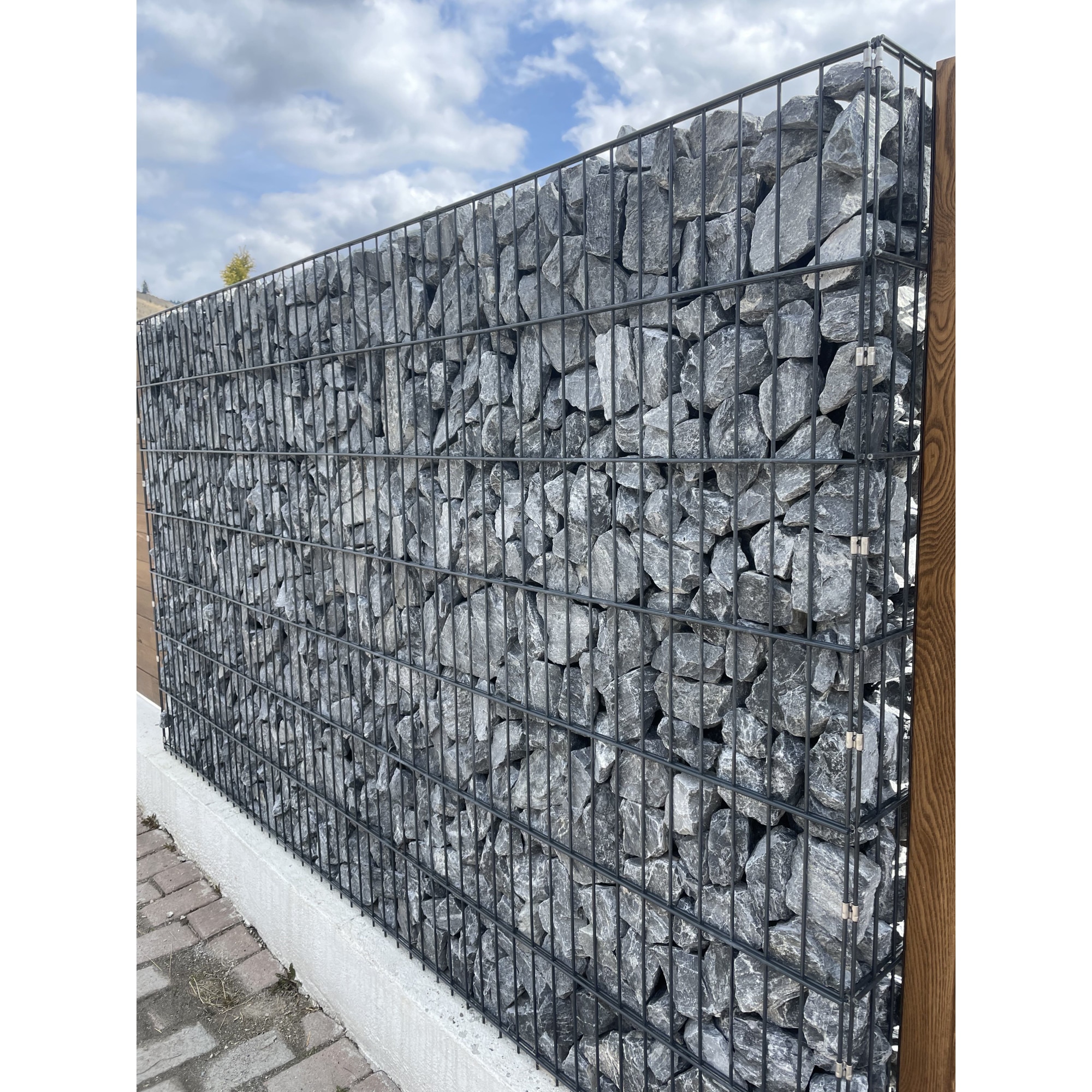 Gard gabion Rotanis, din panou drept 6-5-6, Carcasa Metalica, Antracit ...