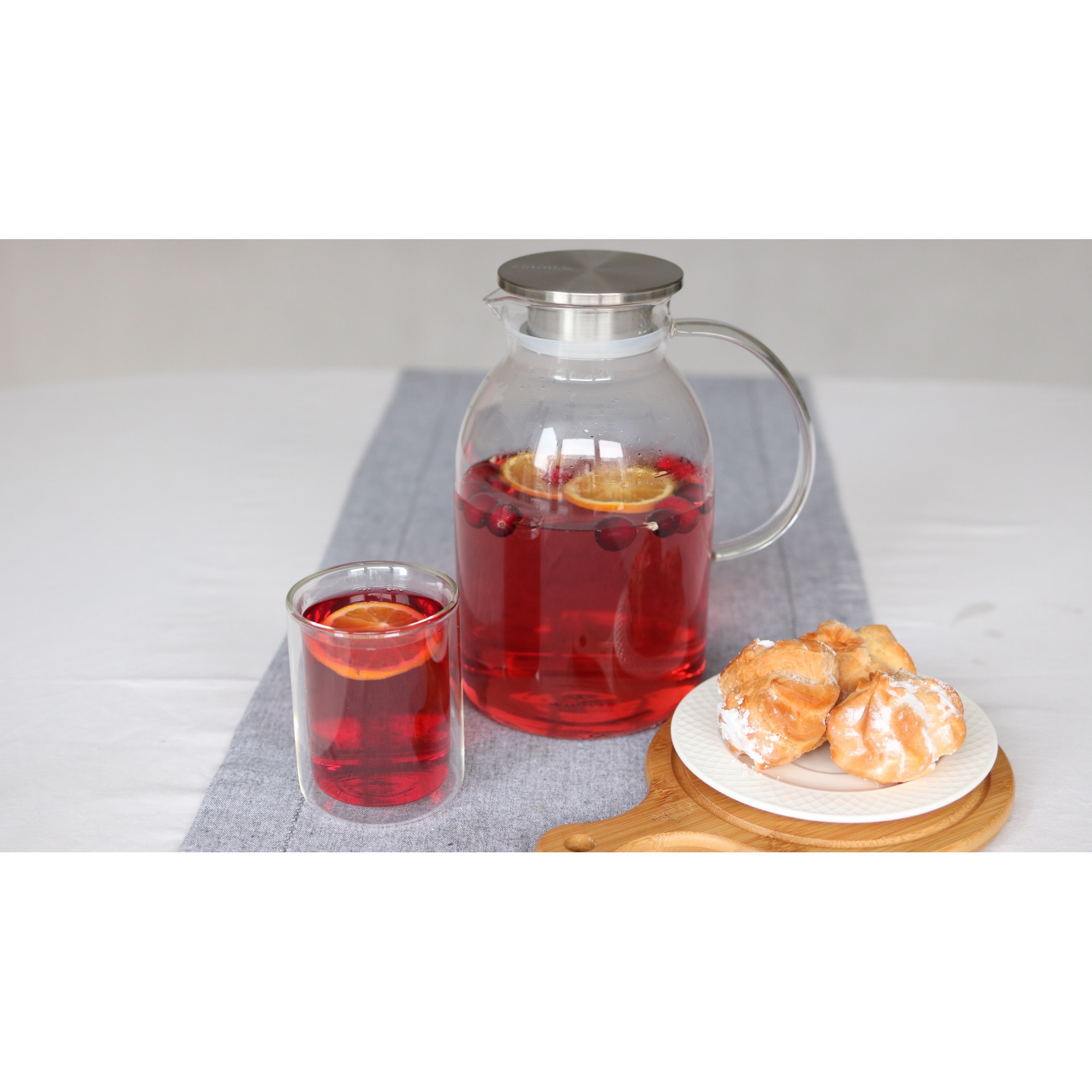 Ulcior cu capac, Wilmax England, Sticla/Metal, 2100 ml, Transparent ...