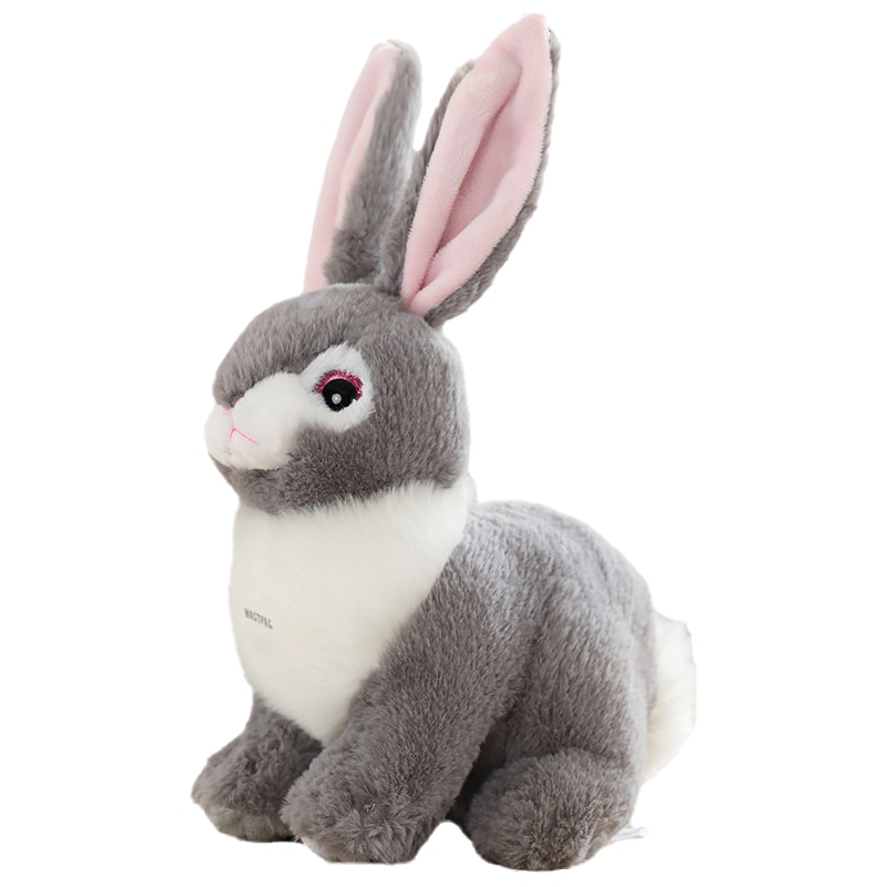 Iepuras de plus, 40cm, gri - eMAG.ro