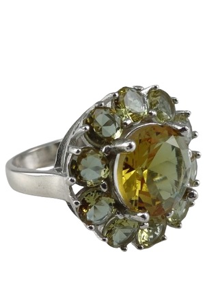 Inel din argint 925, TSR cu piatra naturala zultanit rotund marime 18 ...