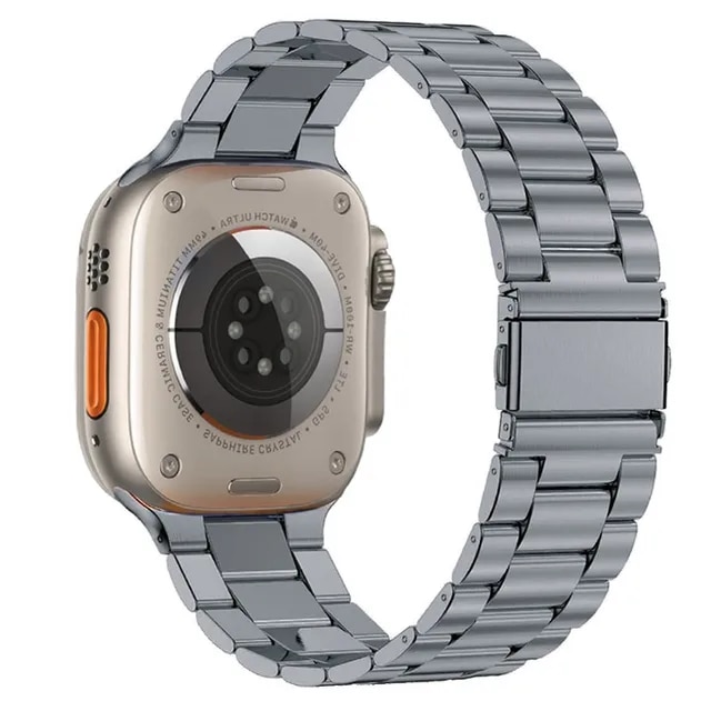 Curea ceas, Valley, Inox, pentru Apple Watch 42-44-45-49mm, Gri - eMAG.ro
