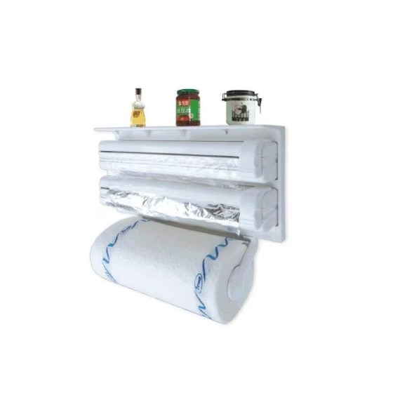 Suport triplu de bucatarie pentru folie de aluminiu, folie alimentara ...