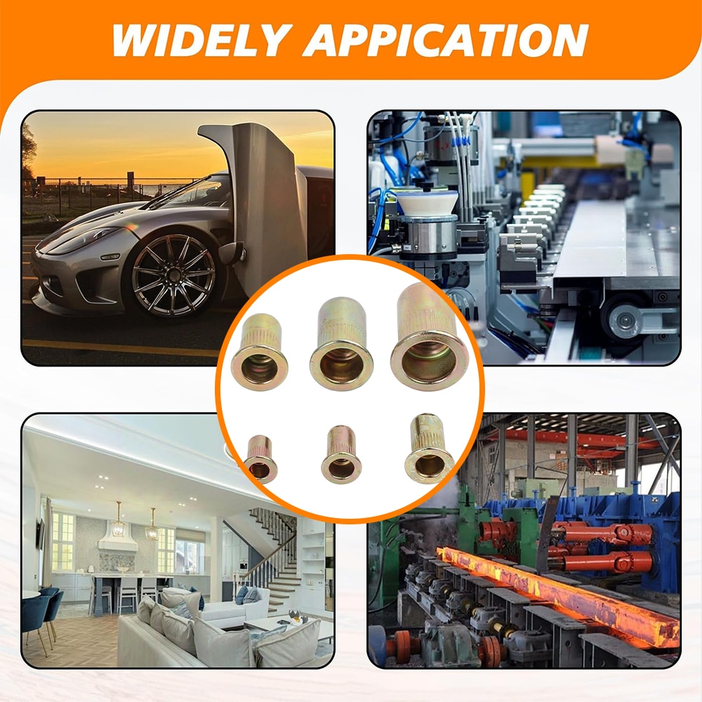 Set 150 nituri filetate, Minetgnon®, otel, M3, M4, M5, M6, M8, M10 ...