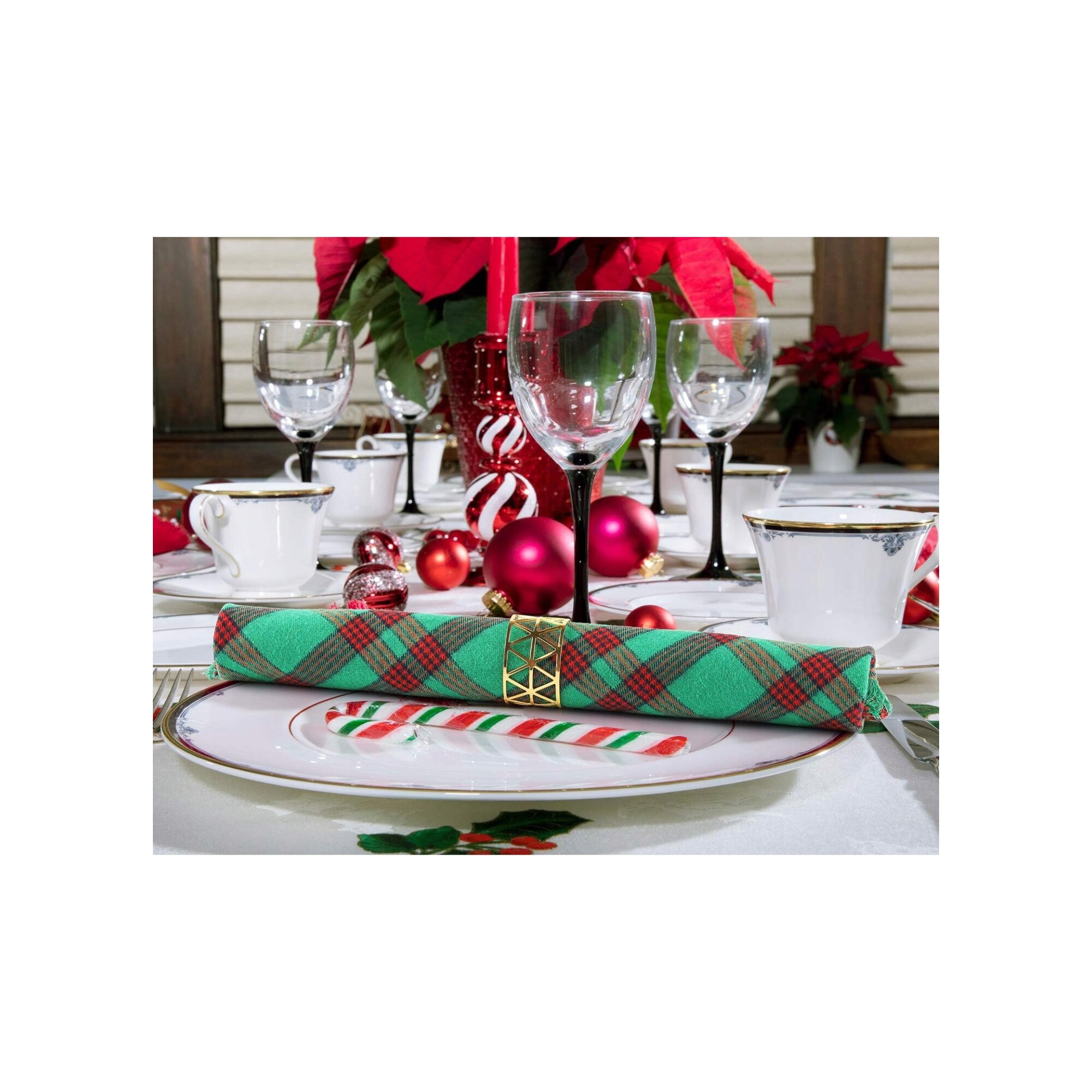 Set 6 inele pentru servetele, Luka, Metal, Auriu - eMAG.ro