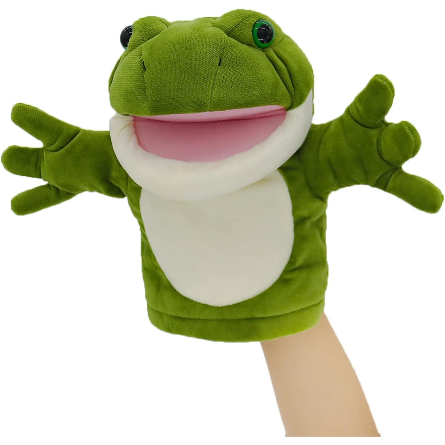 Papusa broasca de mana, Longziming, Bumbac, Verde - eMAG.ro