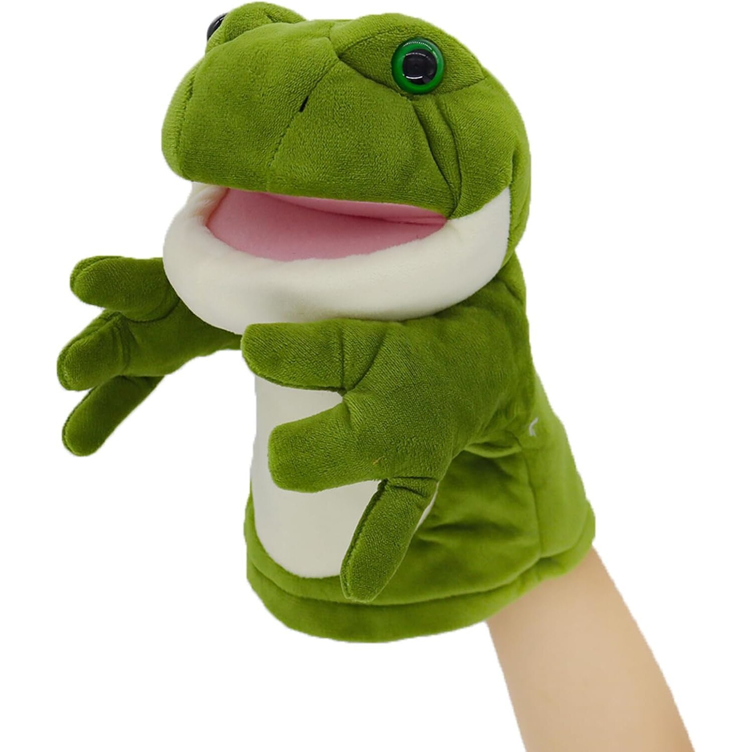 Papusa broasca de mana, Longziming, Bumbac, Verde - eMAG.ro