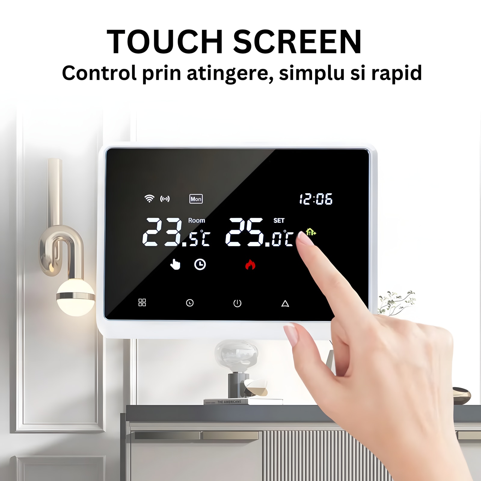 Termostat de Ambient Wifi Infiniteea™ Inteligent, Control prin ...