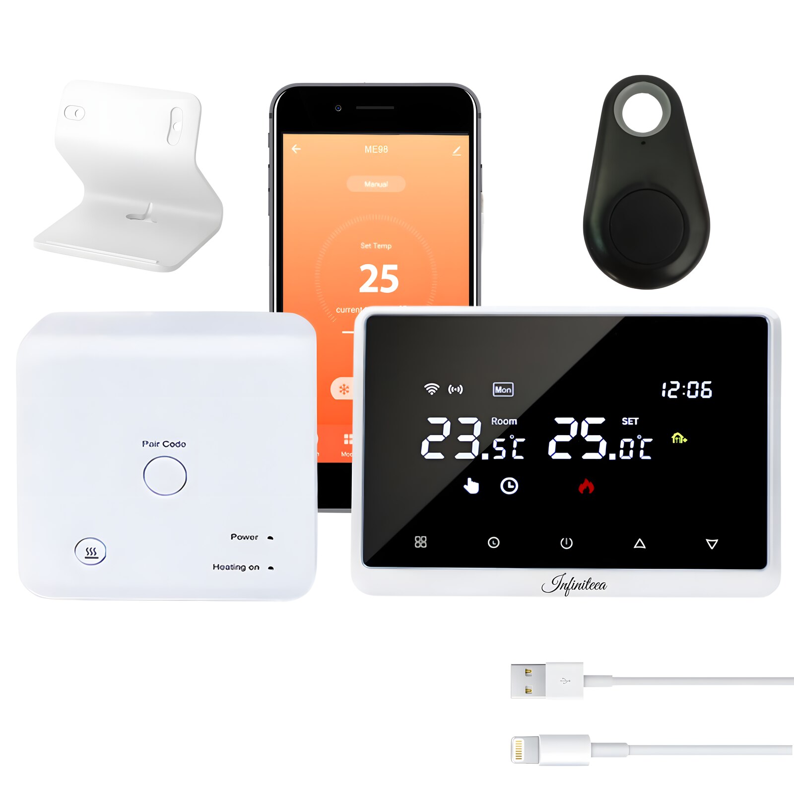 Termostat de Ambient Wifi Infiniteea™ Inteligent, Control prin ...