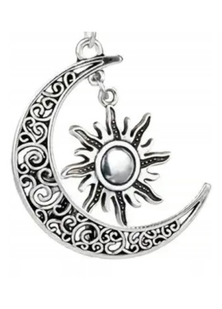 Set 20 pandantive cu semiluna si soare, Milisten, Otel, 4 x 3 cm ...