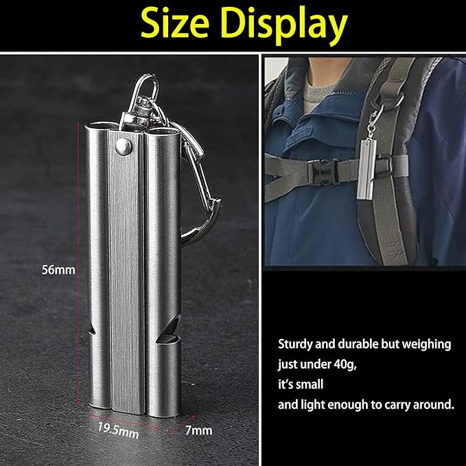 Fluier Puternic De Urgente, JENUOS®, Inox, 150 dB, 56 * 19.5 * 7 mm, 2 ...