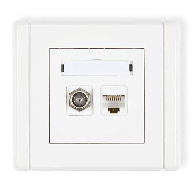 Priza incastrata, Karlik, Tip SAT/RJ45, Alb - eMAG.ro