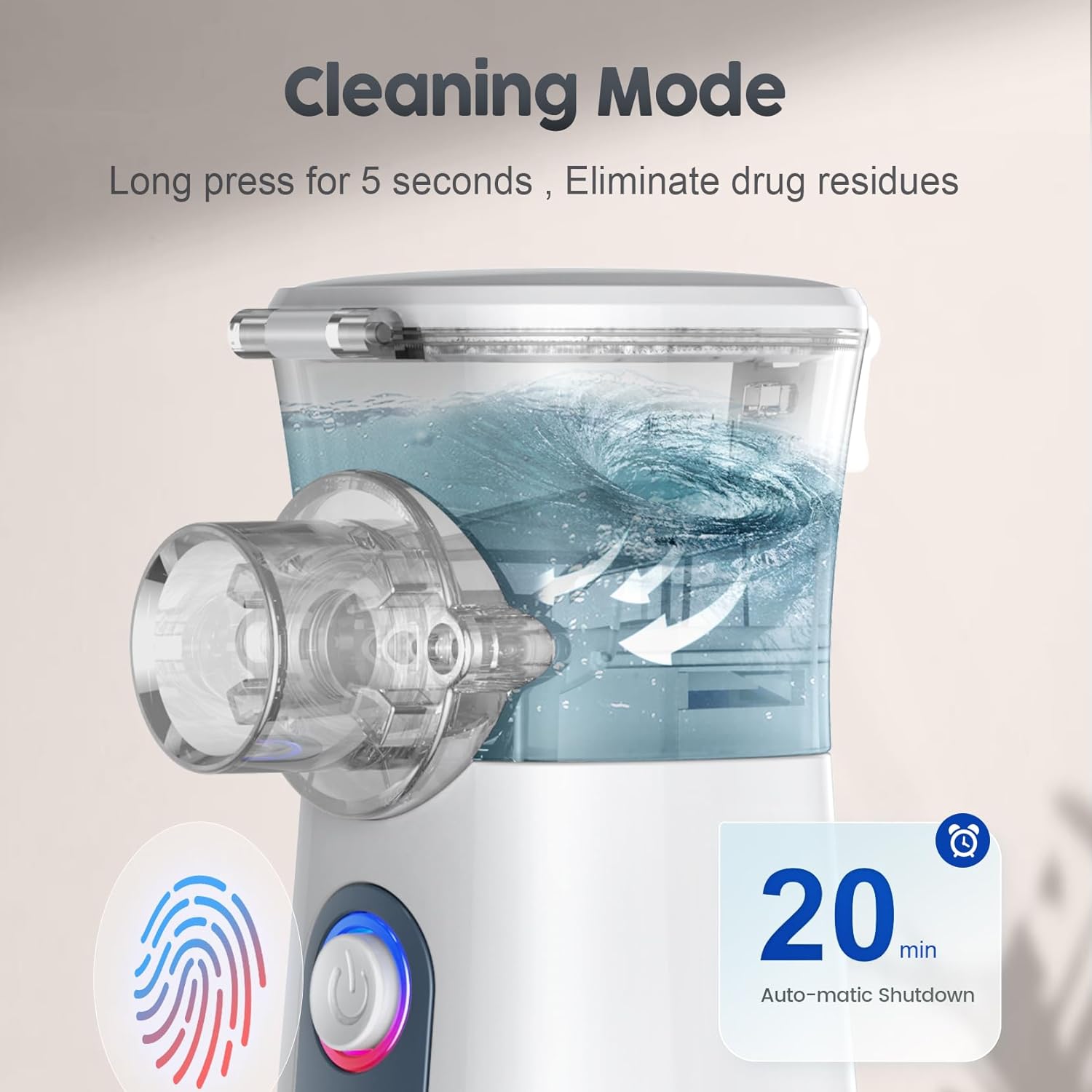 Aparat Aerosoli LittleDomi 305, Nebulizator Ultrasonic, Portabil, Ultra Silentios, Masca Adulti ...