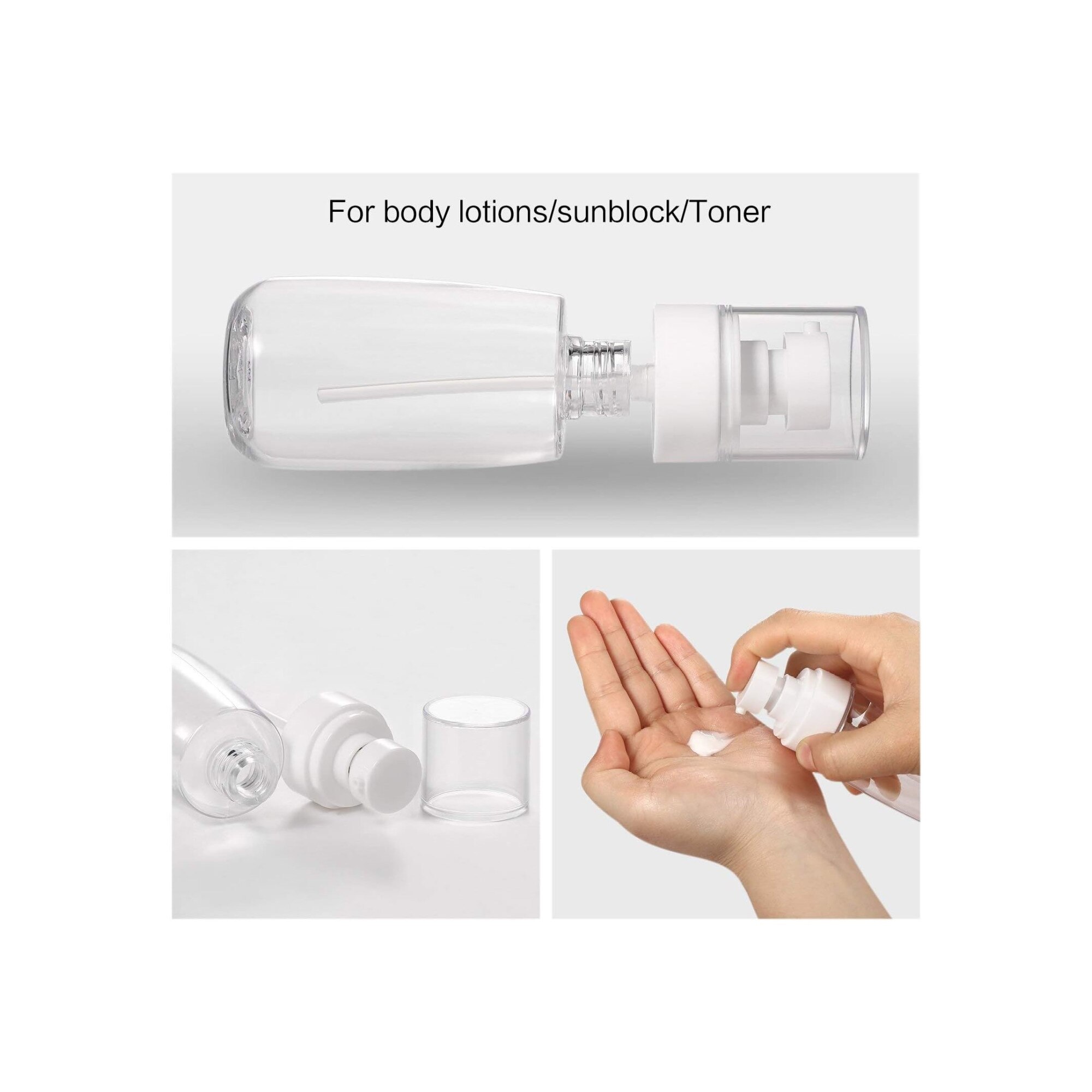 Set 12 recipiente calatorie, din plastic, cu geanta, alb/transparent ...