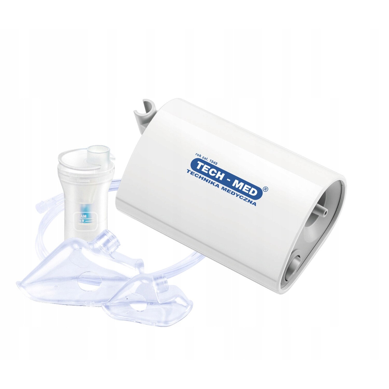 Inhalator cu compresor Tech-Med TM-NEB 100, cu 3 masti, alb - eMAG.ro