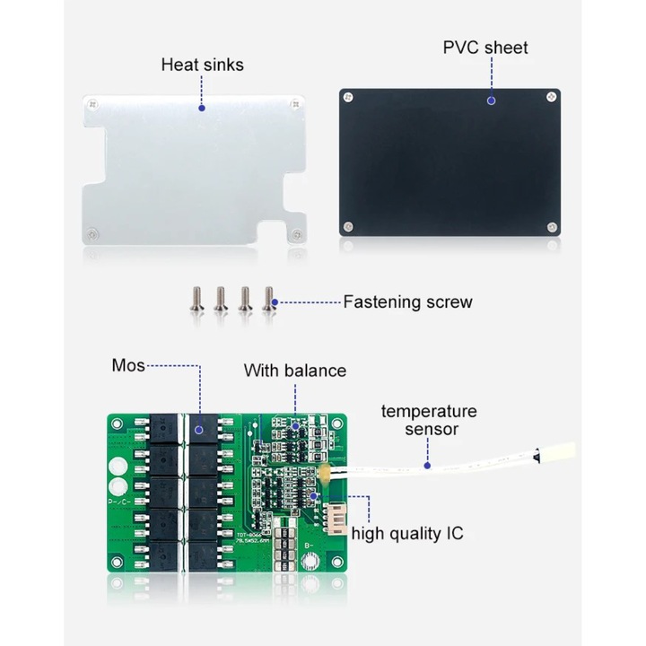 Modul de incarcare cu Egalizare si NTC, Li-ion, BMS 3S, 20 Ah, 11.1V ...