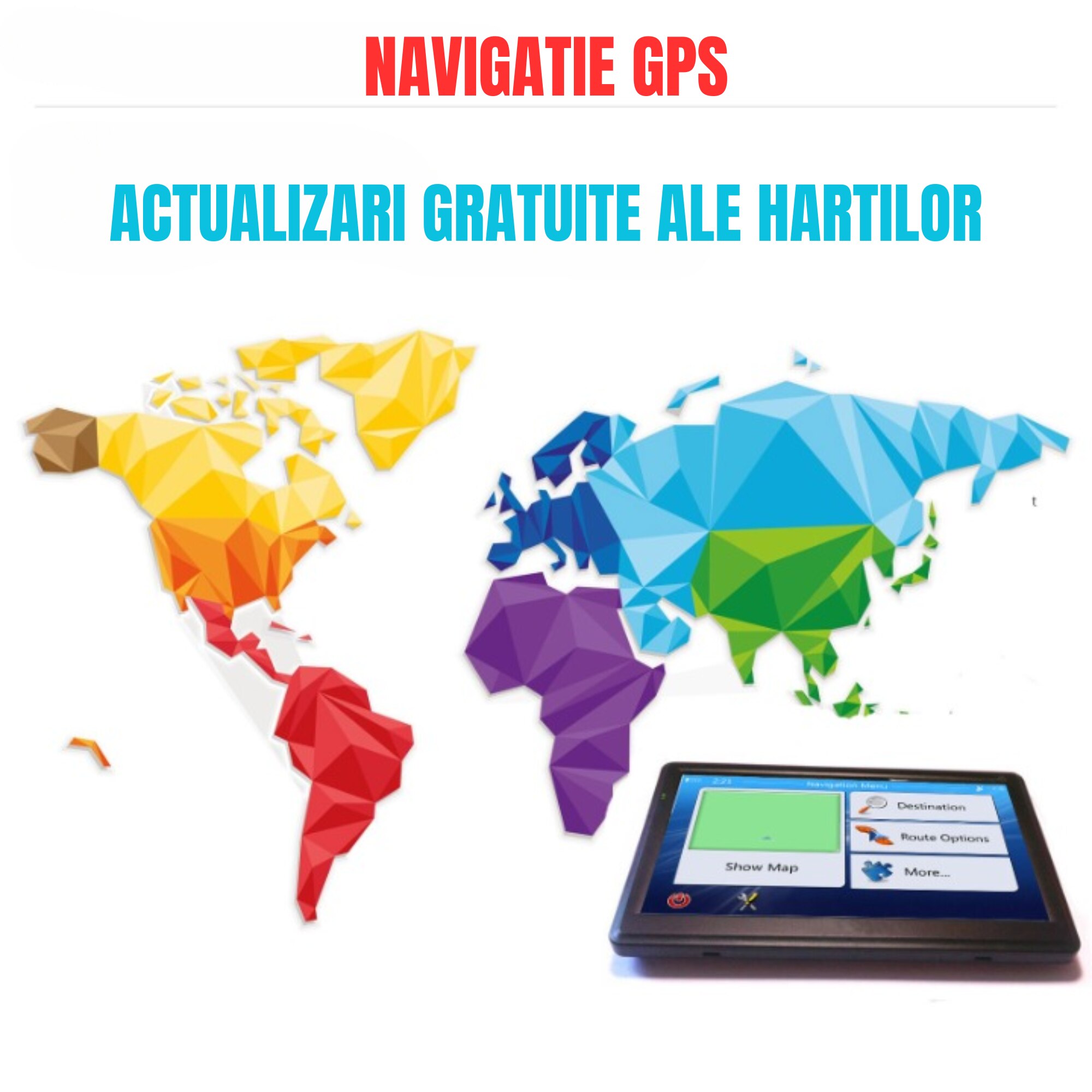 Sistem Navigatie GPS, 7 inch, Universal, Meniu in Limba ROMANA, Ecran ...