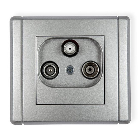 Priza incastrata, Karlik, Tip RTV/SAT, 1.5dB, Gri - eMAG.ro