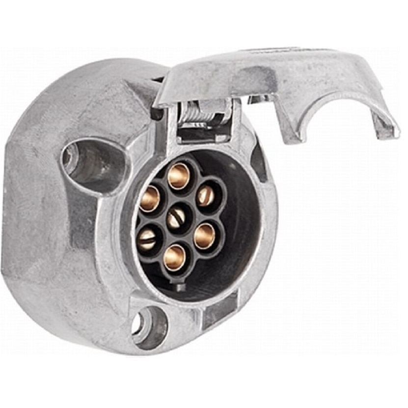 Priza metalica 7 pini Hella, 16A, 12V, material zinc - eMAG.ro