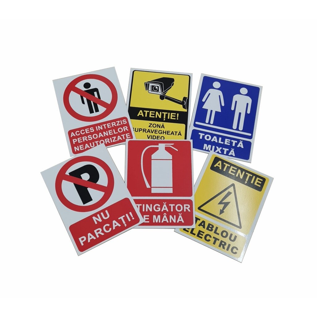 Set 6 stickere signalistica si avertizare - eMAG.ro