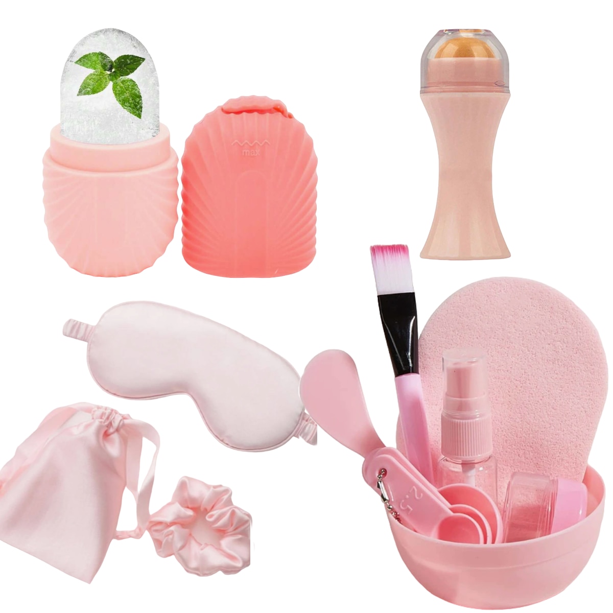Set 14 accesorii Clean Girl ®, Sparkling Aura Set, pentru odihna ...