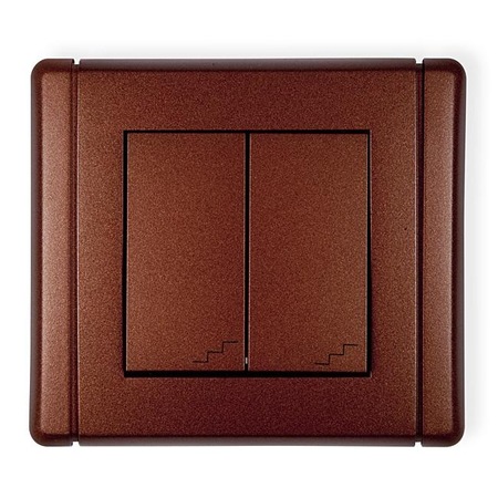 Intrerupator dublu pentru scara, Karlik, Plastic, 10A, Maro - eMAG.ro