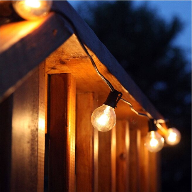 Ghirlanda Luminioasa cu 46 becuri edison, 30.5 metri, telecomanda ...