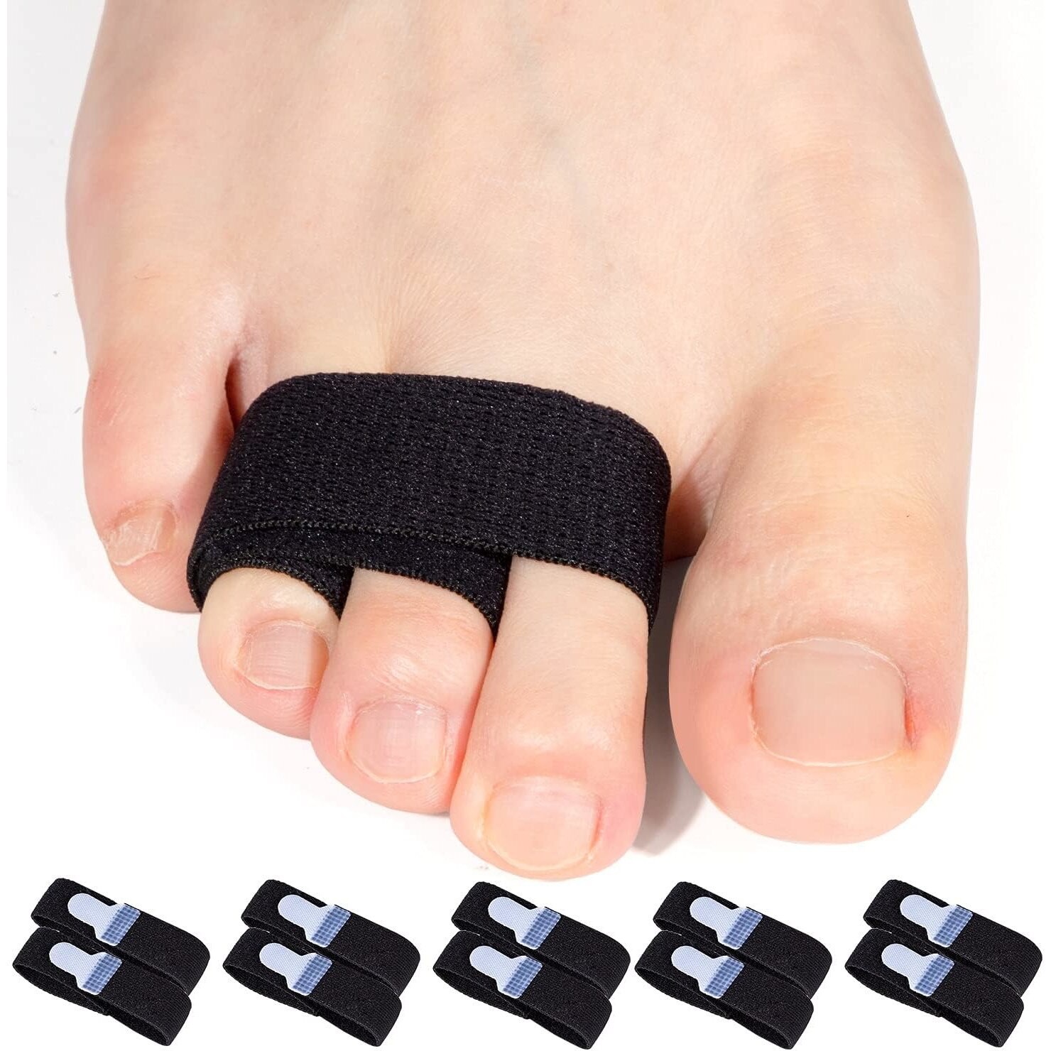 Set 10 protectii din tesatura elastica degete picior, JENUOS®, Potrivit ...