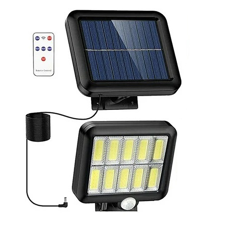 Lampa Solara LED SIKS Cu Telecomanda, Ajustabila, 120 COB LED, Senzor ...